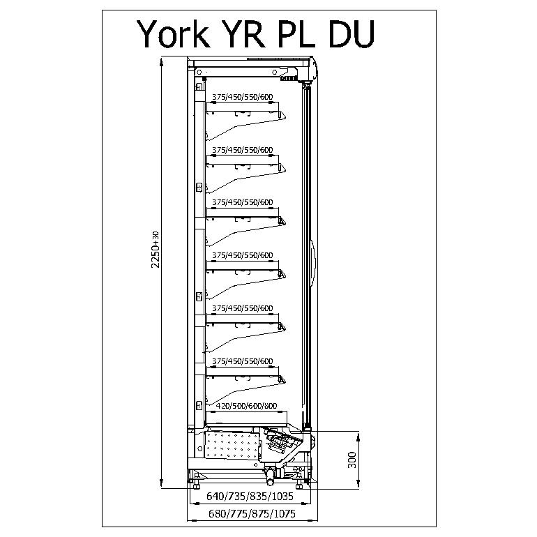 R-1 YR 200/70 YORK PLUS | Refrigerated wall cabinet