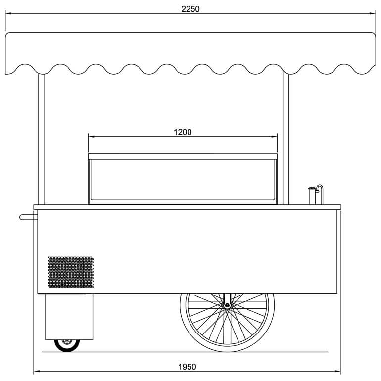 K-1 RK 7 RIKSHA | Movable ice-cream display