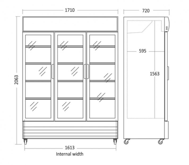 SD 1502 HE | Triple door display cooler