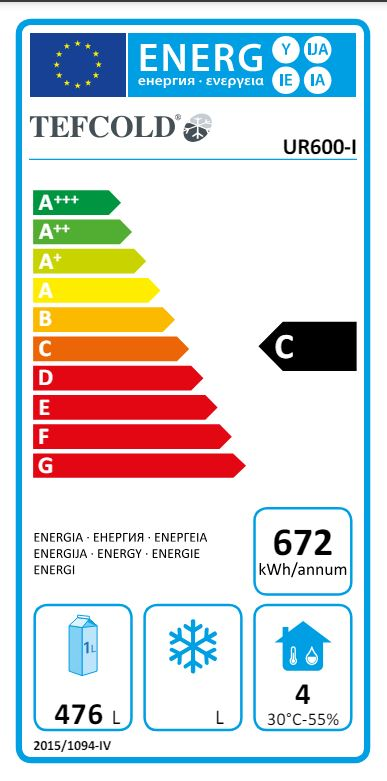 UR 600 | Solid door cooler - white