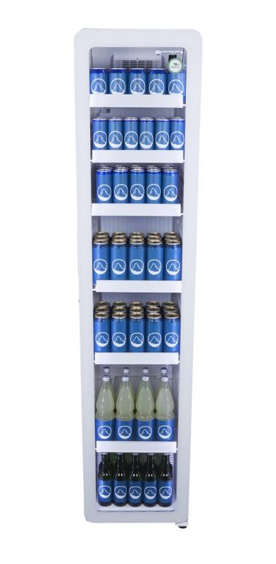 GCGD175 | Retro Cooler with glass door white